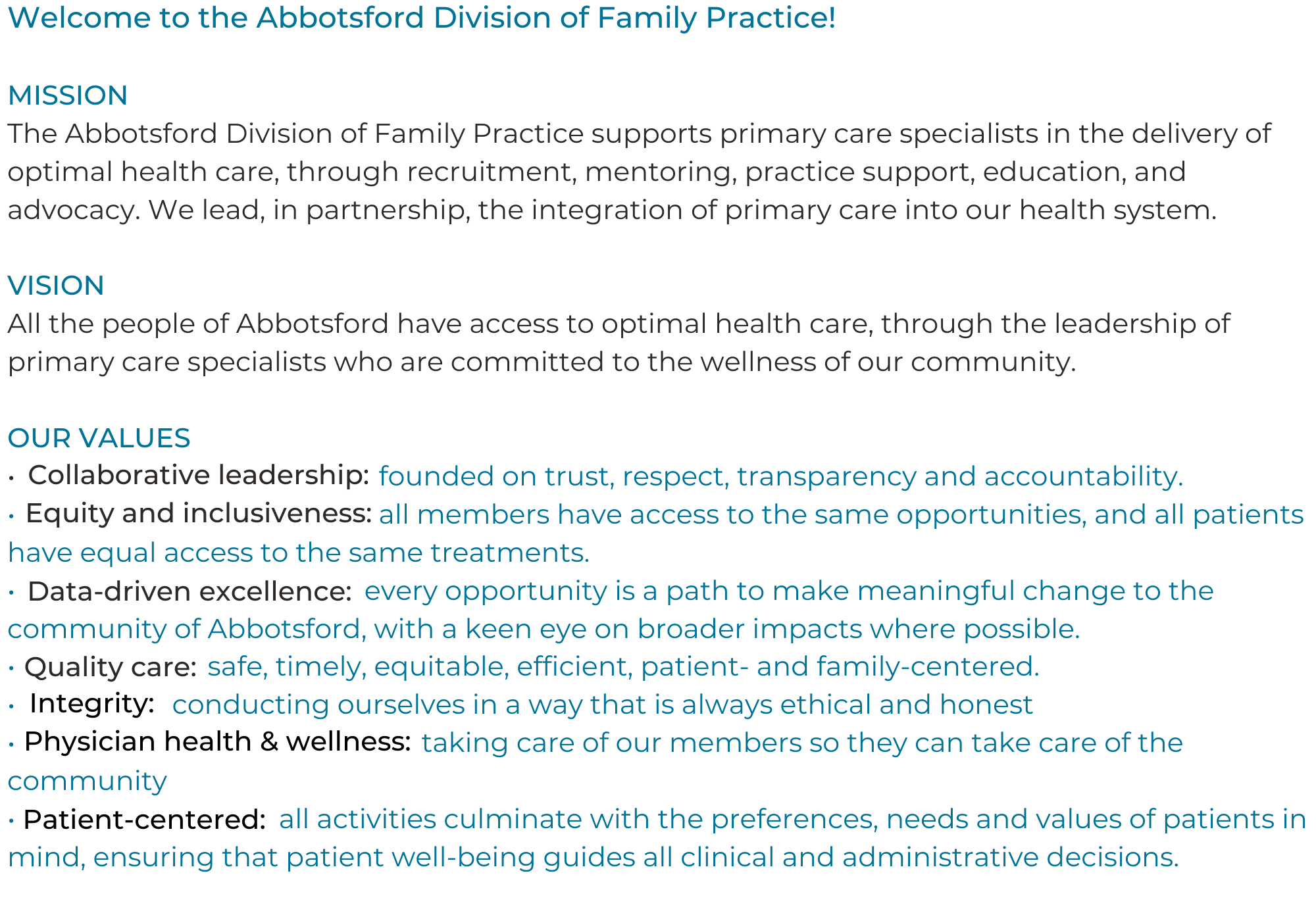 Your Division | Divisions of Family Practice